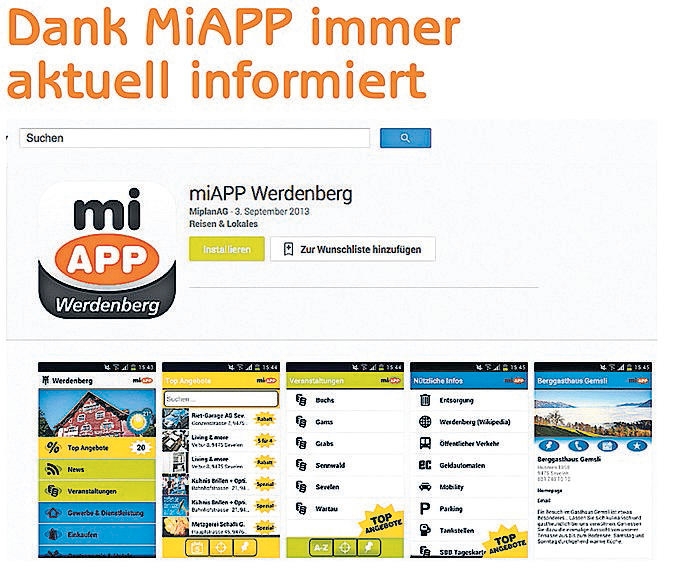 miAPP Rheintal: Immer aktuell informiert