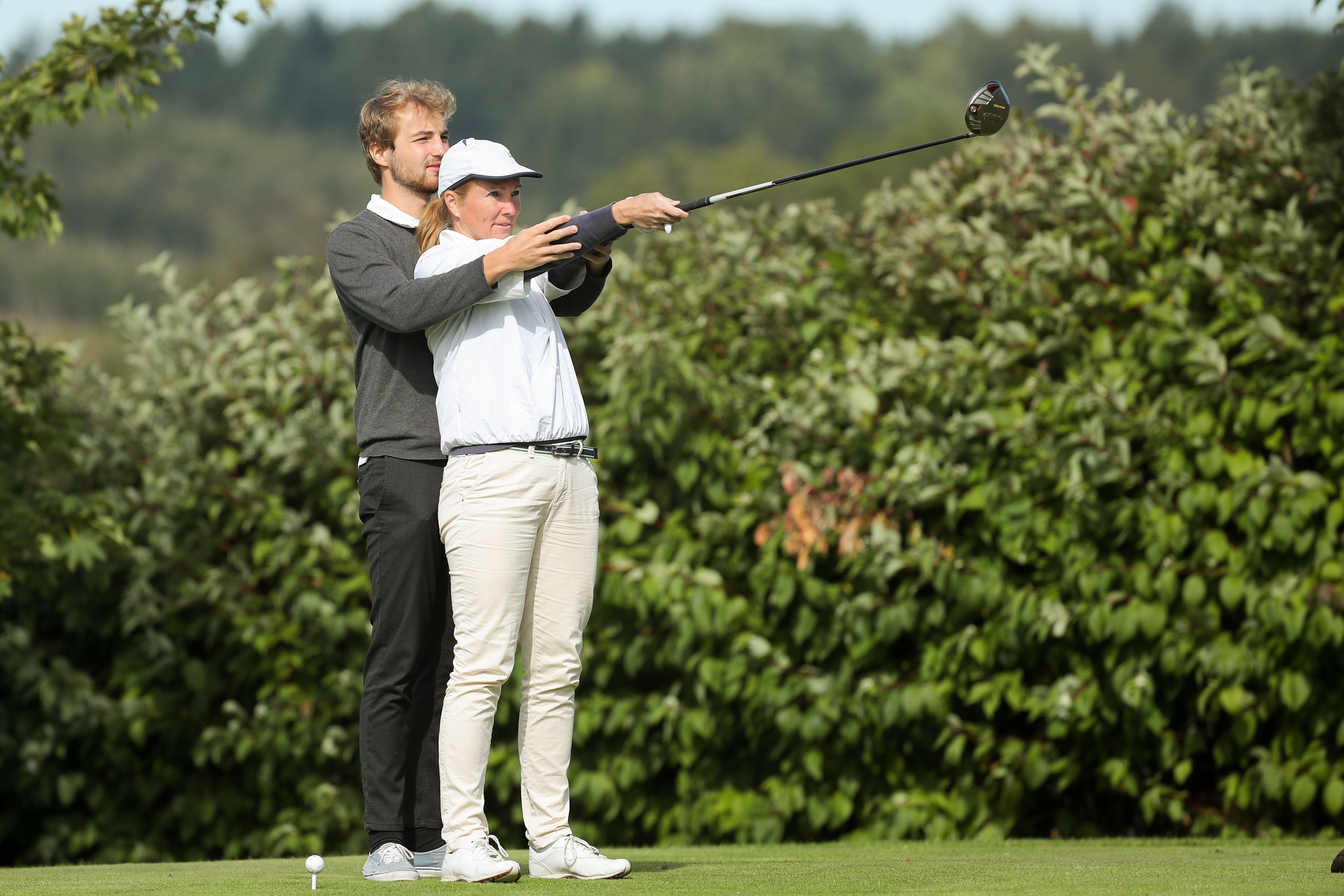 Karin Becker, Weltmeisterin im Blindengolf, war im Golfpark Waldkirch ...