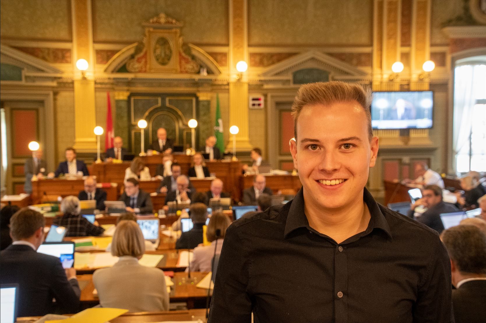 Lukas Huber (SVP) ist nun der jüngste Kantonsrat