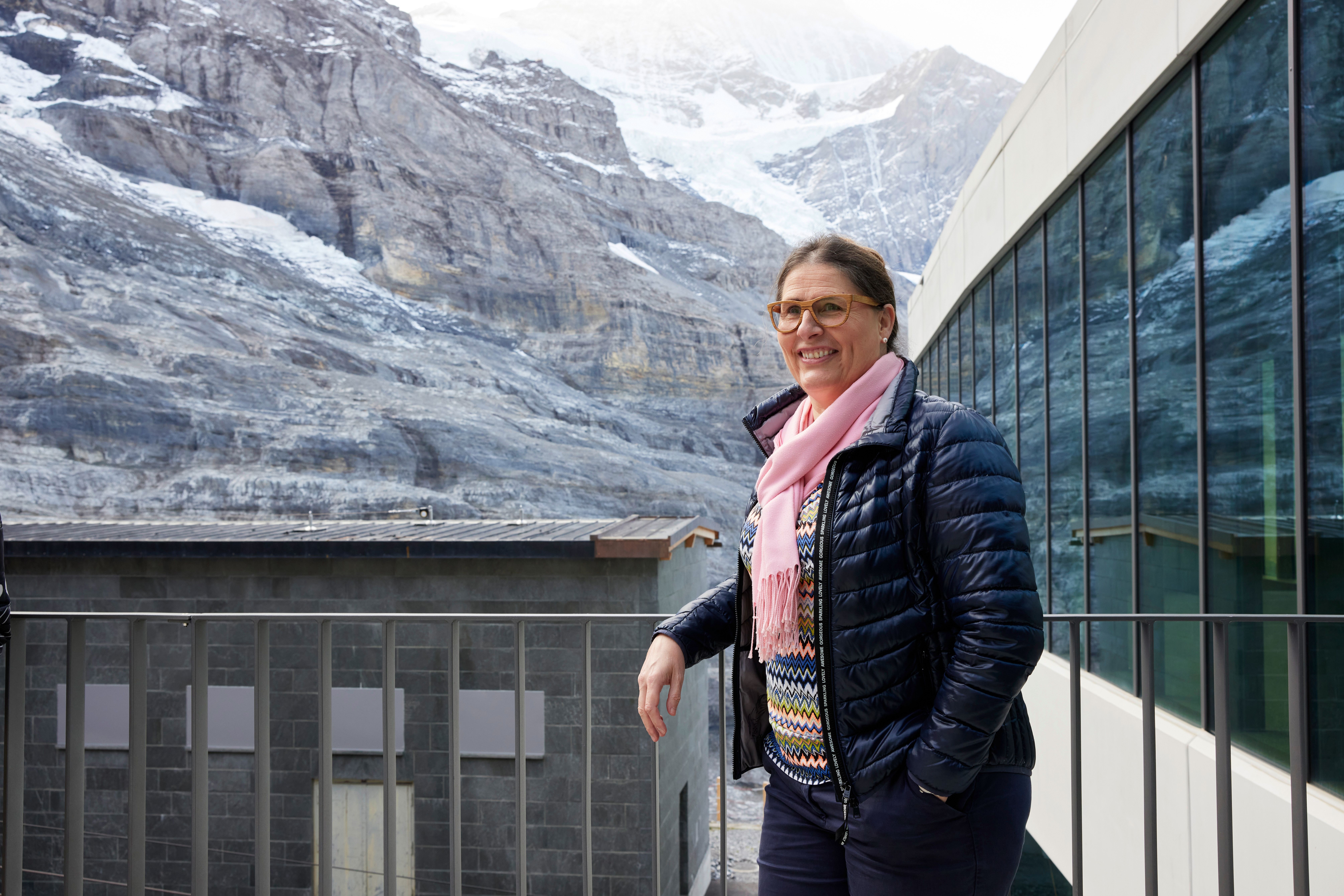 Mit der Zofinger Chorleiterin Ruth Soland auf dem Jungfraujoch
