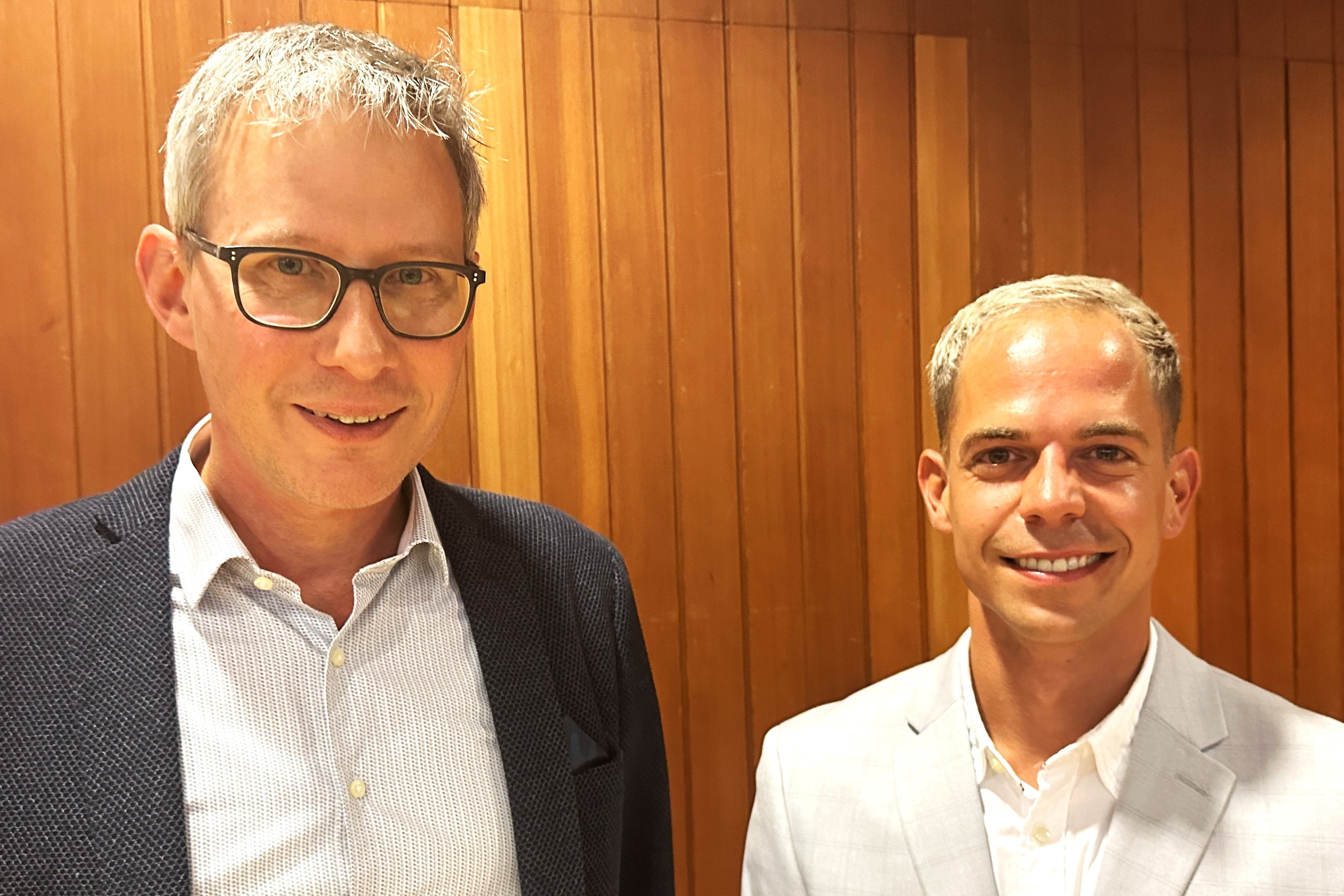 Gemeindepräsidium in Oberuzwil: Die beiden Kandidaten am Podium