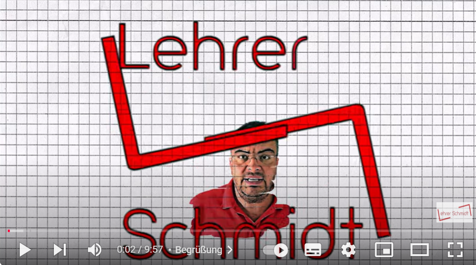 Lehrerschmidt der Lehrer Kai Schmidt erklärt Mathematik auf Youtube