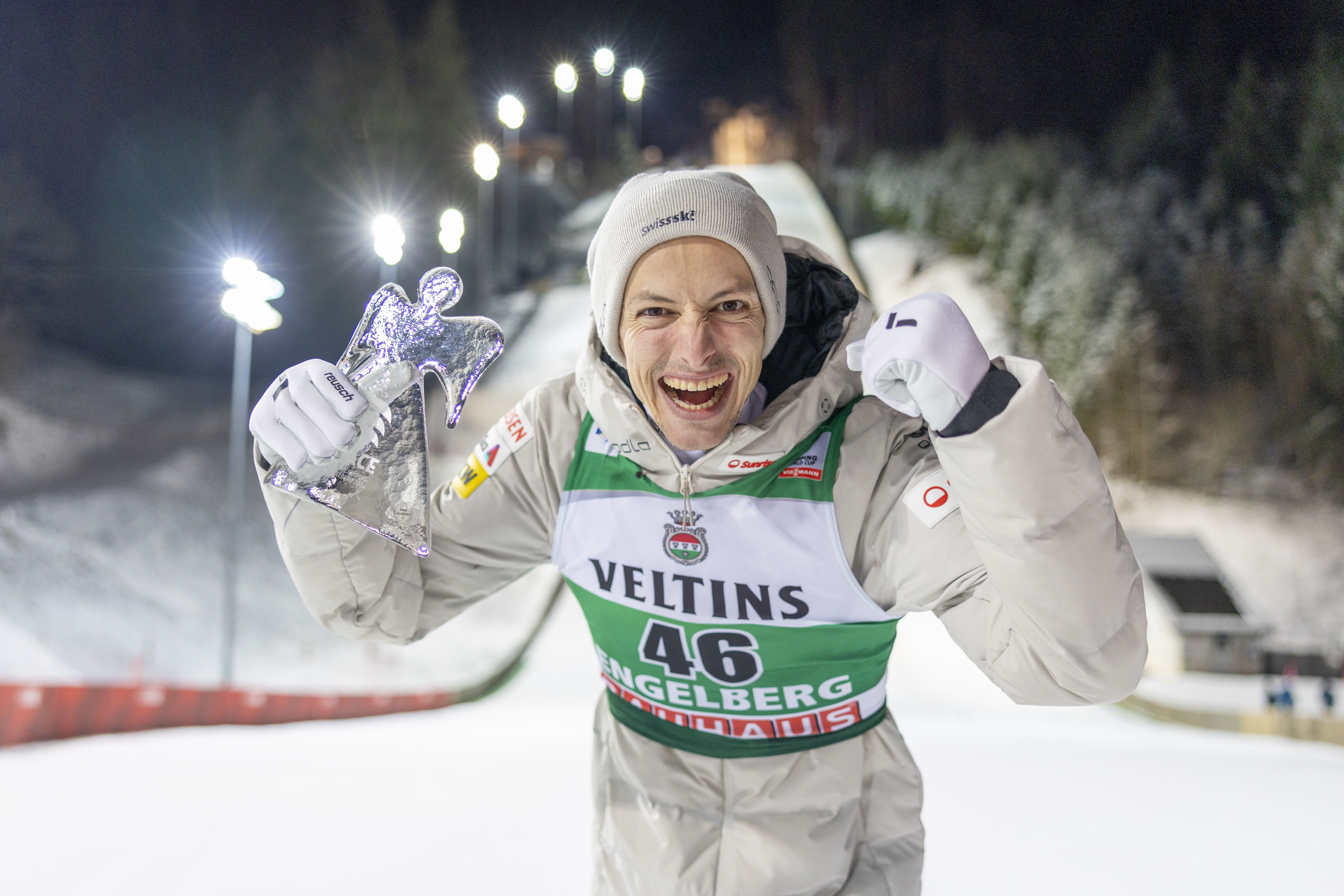 Skispringer Gregor Deschwanden erstmals auf Engelberger Podest