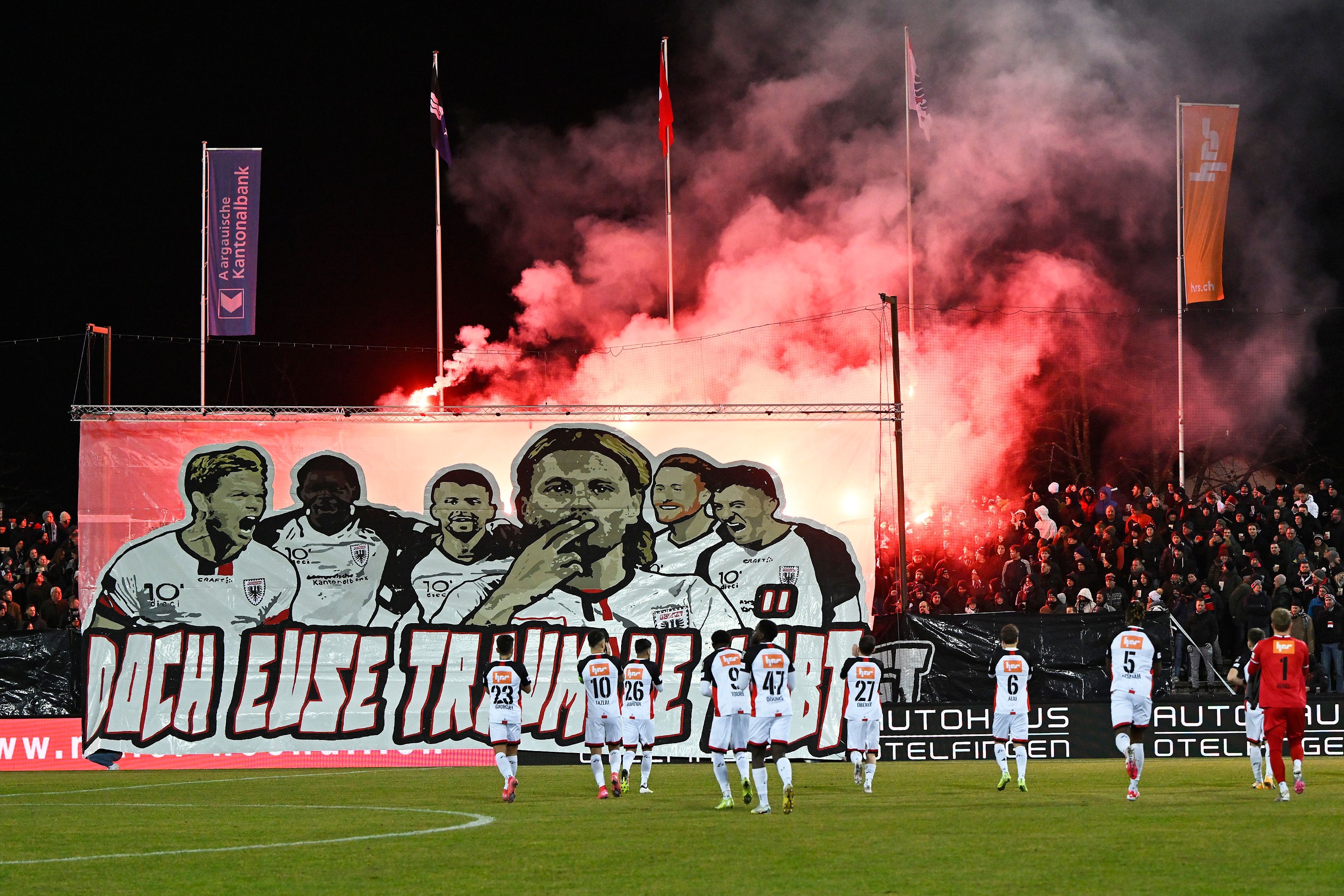 Der FC Aarau lockt über 1200 Fans nach Thun