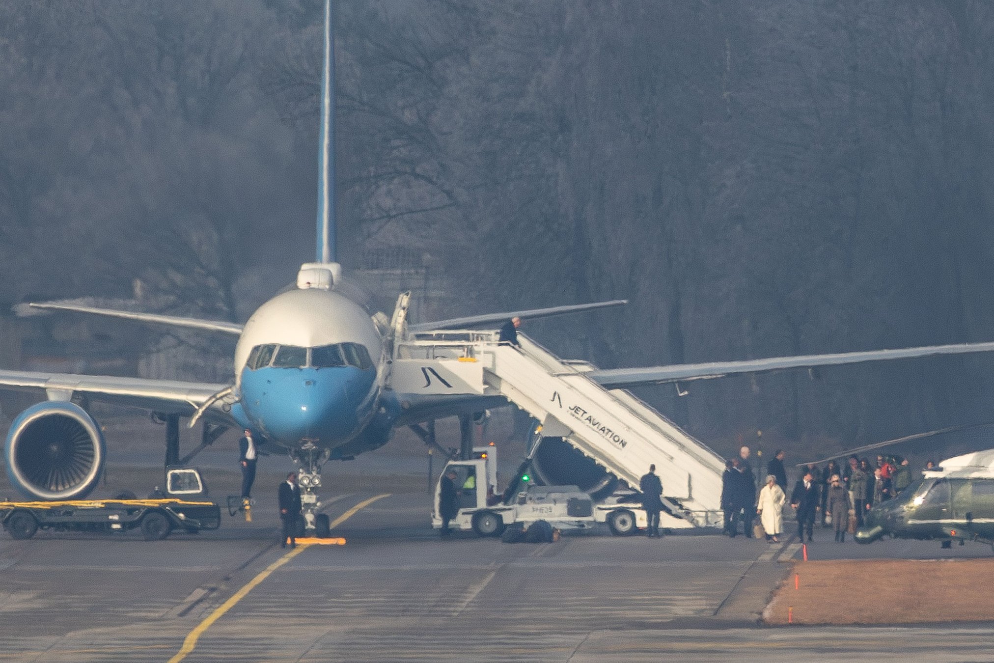 Video: Hier landet Donald Trump in Zürich für seinen WEF-Besuch